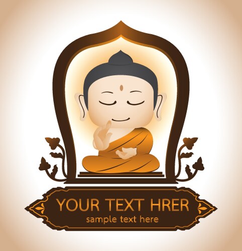 Buddha cartoon Royalty Free Vector Image - VectorStock