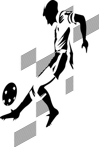 Football man kick logo Vector Images & Graphics for Commercial Use ...