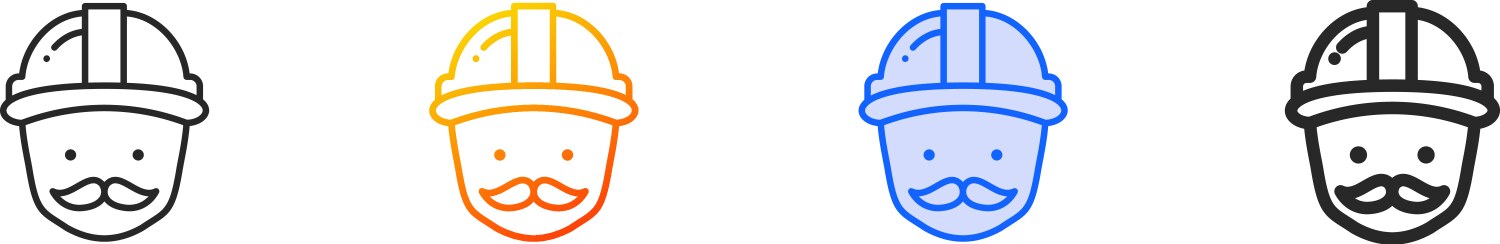 Crane iconthin linear gradient blue stroke Vector Image