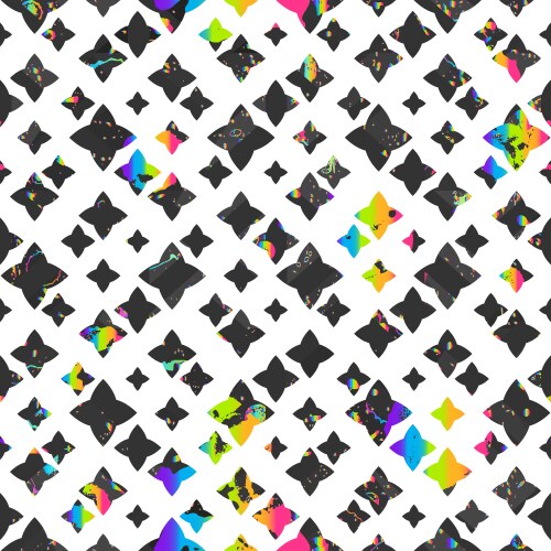 Holographic star pattern Royalty Free Vector Image