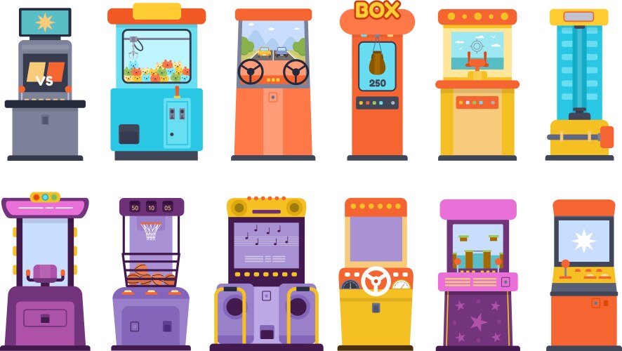 Game machines collection Royalty Free Vector Image