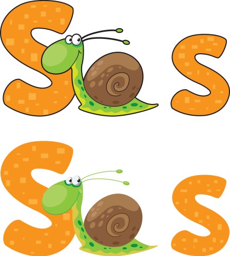 Snail Letter S Vector Images (77)