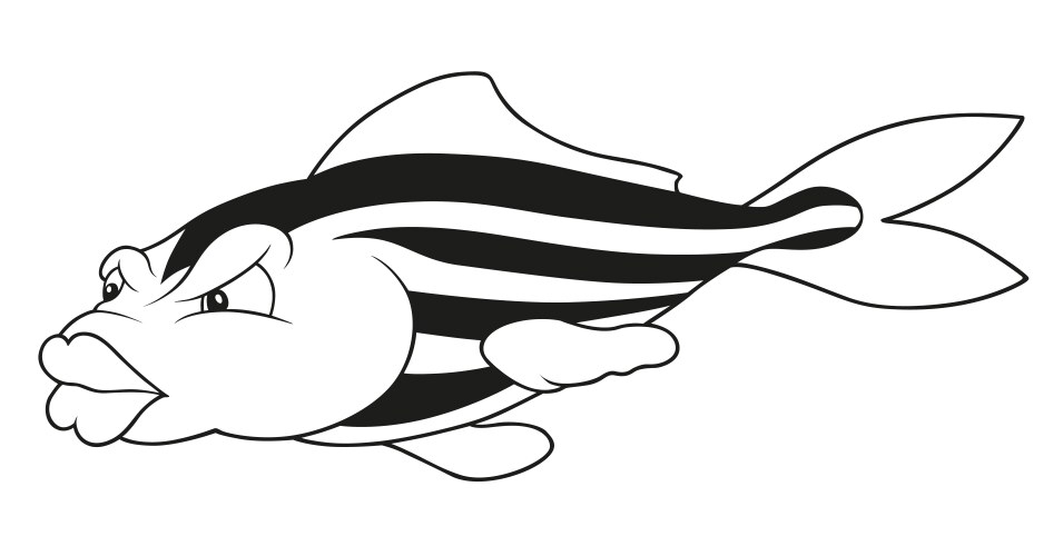 Outline fish concept Royalty Free Vector Image