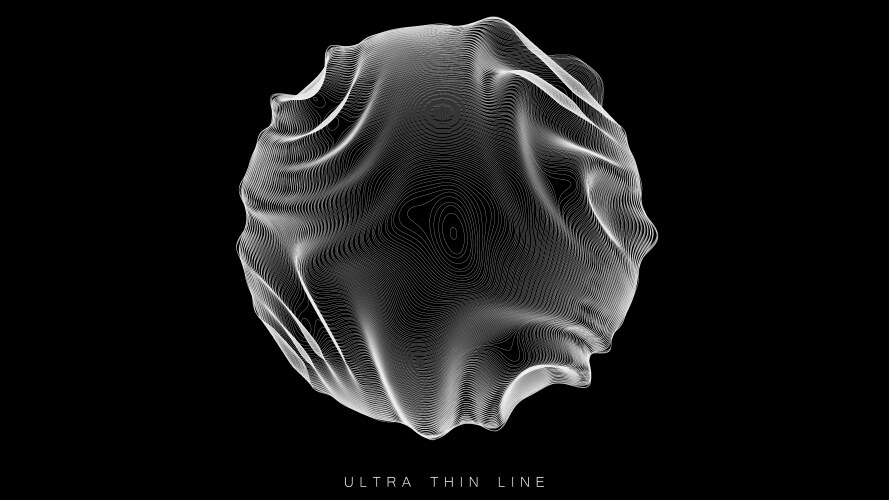 Ultra thin line fluid geometry dynamic Royalty Free Vector