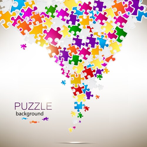 Abstract puzzle background Royalty Free Vector Image