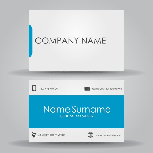 Invoice and business card design abstract Vector Image