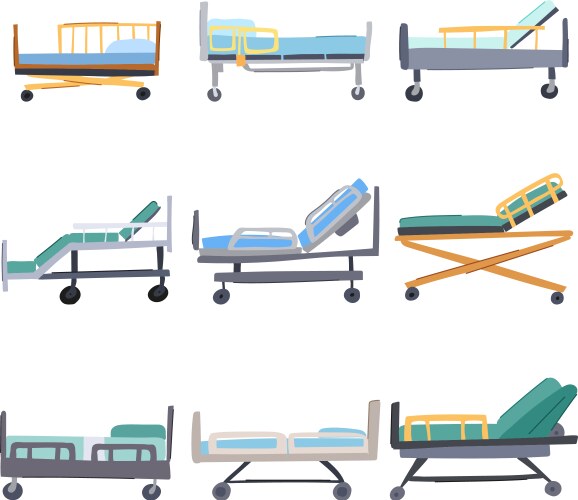 Electric hospital bed cartoon Royalty Free Vector Image