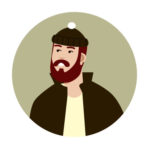 Modern circle avatar Royalty Free Vector Image