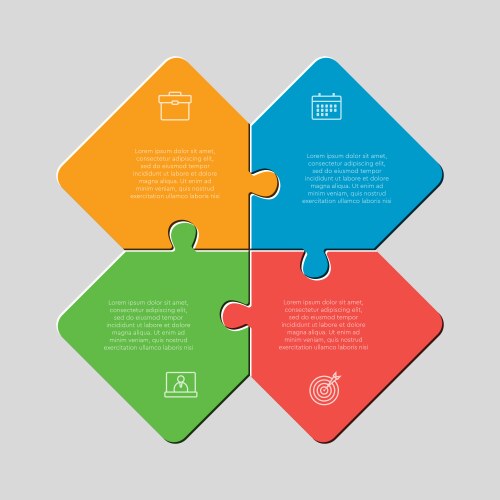 Infographic Four Square Vector Images (over 3,500)