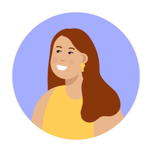 Modern circle avatar Royalty Free Vector Image