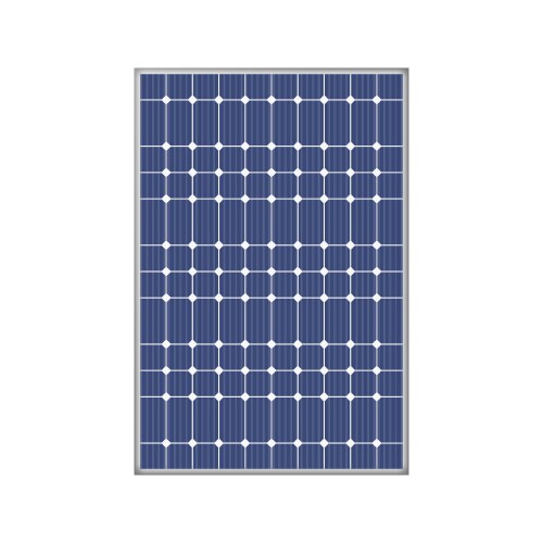 Bright blue background with a solar panel Vector Image