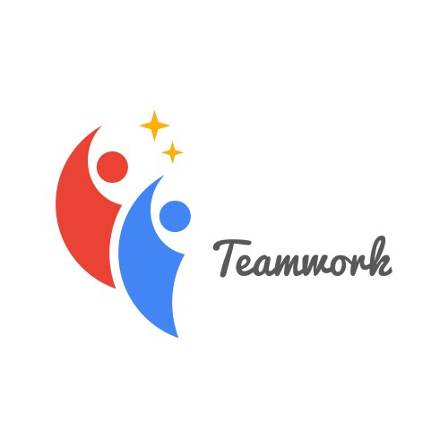Teamwork icon business concept team work logo Vector Image