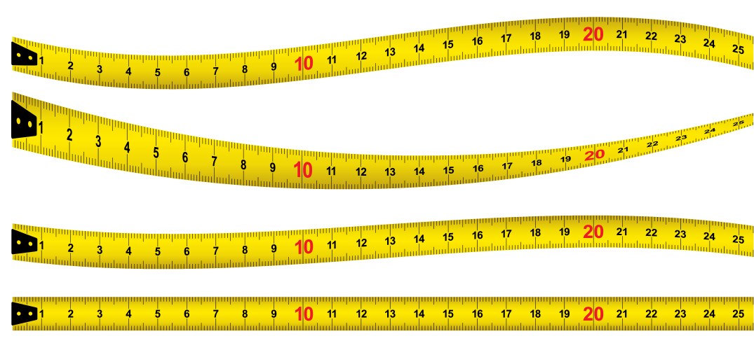 Yellow measuring tape working tapeline metric Vector Image
