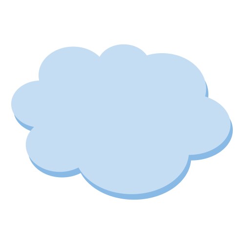 Bubble cloud icon on white background for design Vector Image
