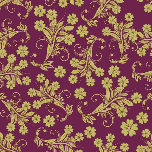 Asian Seamless Pattern Floral Background Vector Image