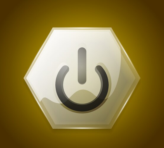 Black led light power button Royalty Free Vector Image