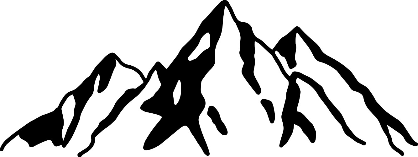 Single mountain silhouette mountain Royalty Free Vector