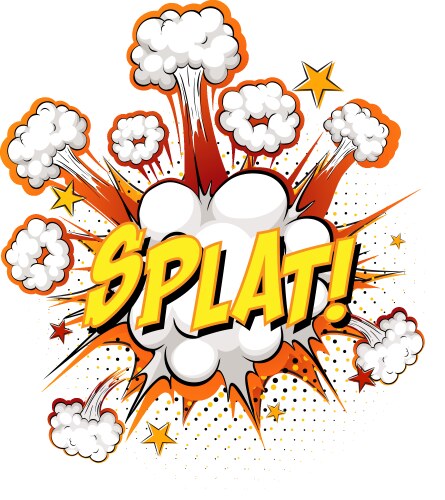 An explosion in a comic style Royalty Free Vector Image