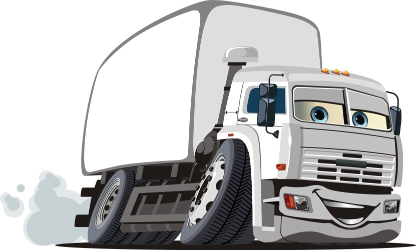Cartoon semi truck Royalty Free Vector Image - VectorStock