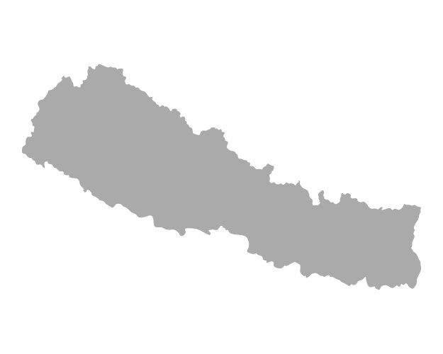 Nepal with zones map grey Royalty Free Vector Image