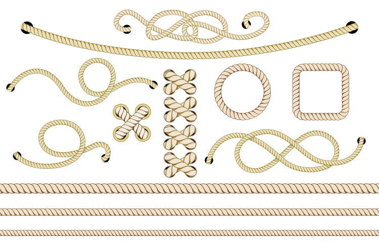 Nautical seamless pattern marine rope knots chains