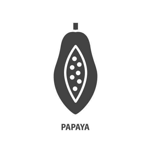Half part of papaya fruit Royalty Free Vector Image