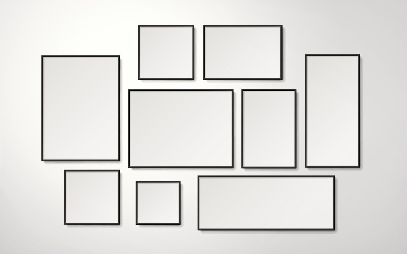 Orderly picture frames collection Royalty Free Vector Image