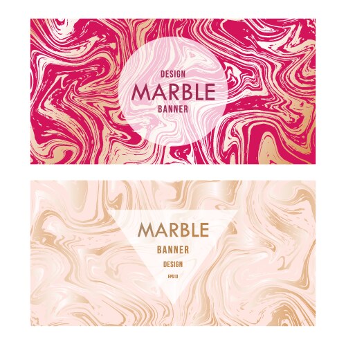 Marble template set of 6 creative design posters Vector Image