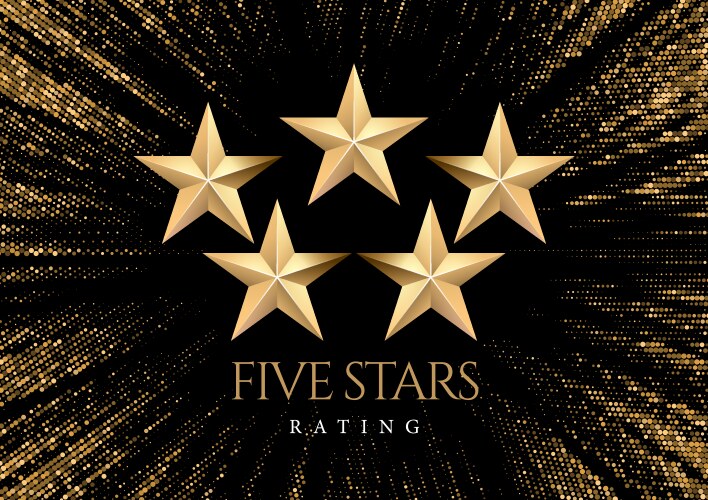 Shiny sparkling gold stars on black abstract Vector Image