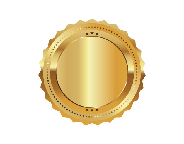 Golden stamp isolated on white background luxury Vector Image