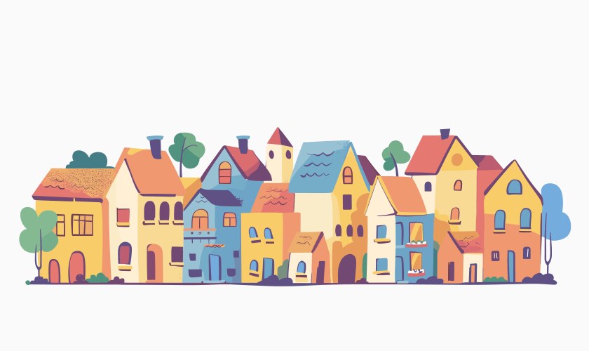 Town Community Cartoon Vector Images (over 1,400)