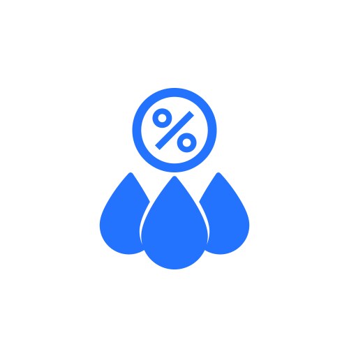 Humidity water level control icon Royalty Free Vector Image
