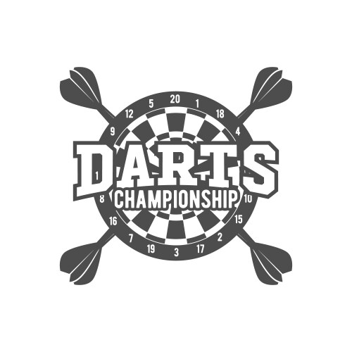 Darts logo template design Royalty Free Vector Image