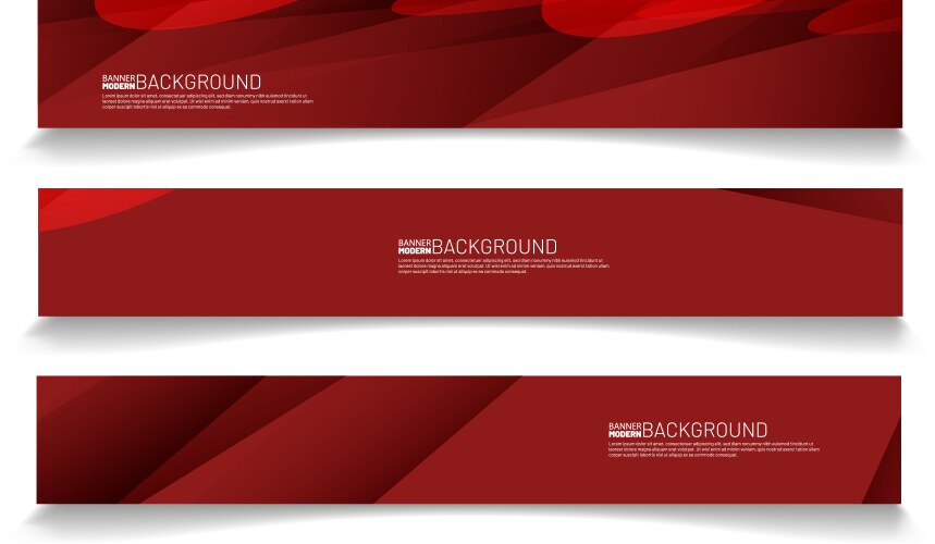 Modern red abstract web banner background Vector Image Modern red abstract web banner background Vector Image