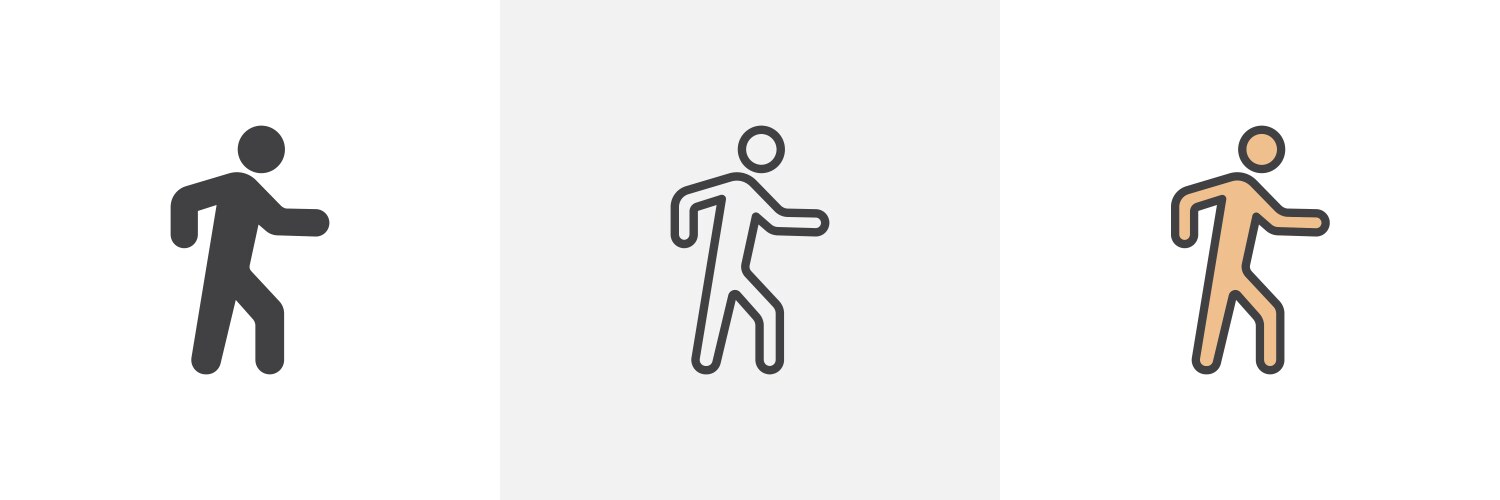 Walking Man Symbol Pedestrian Icon Vector Images (over 1,200)