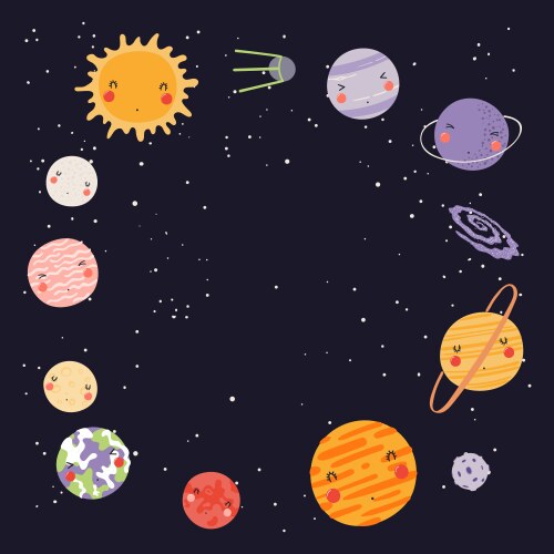 Solar System Frame Vector Images (over 1,400)