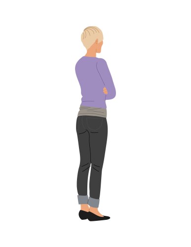 Woman Standing Back View Vector Images (over 1,800)