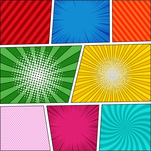 Comic page frame funny superhero comics book Vector Image