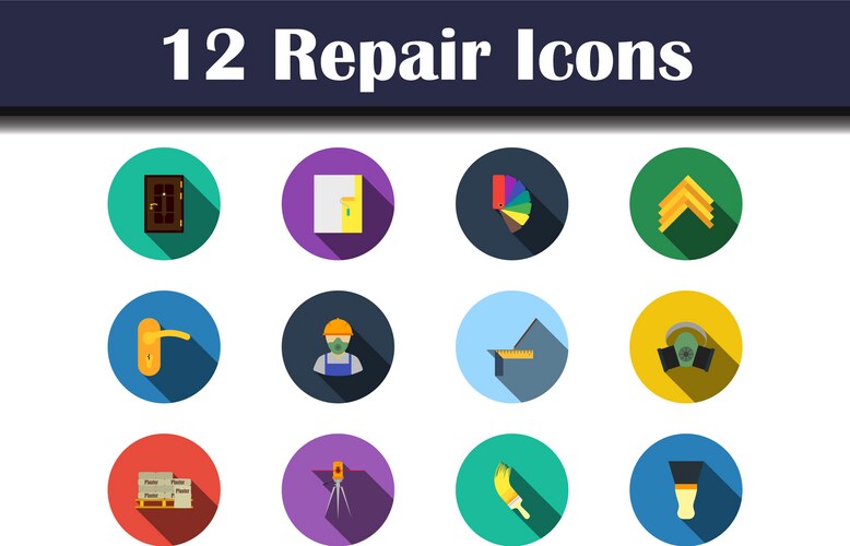 Repair icon set Royalty Free Vector Image - VectorStock