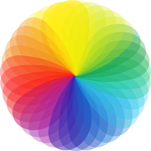 Color wheel with shade of colors colour spectrum Vector Image