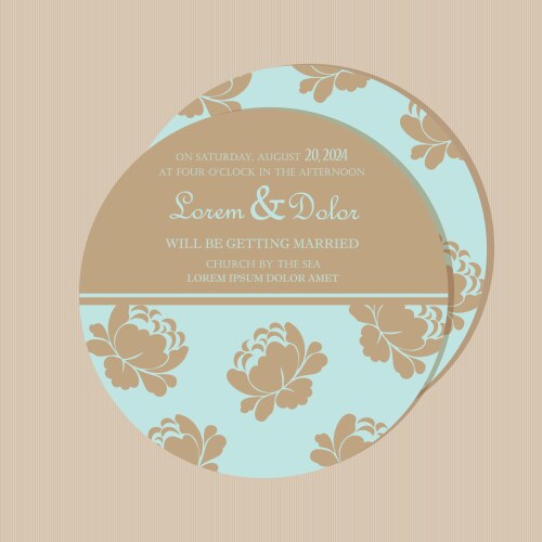Round vintage invitation Royalty Free Vector Image
