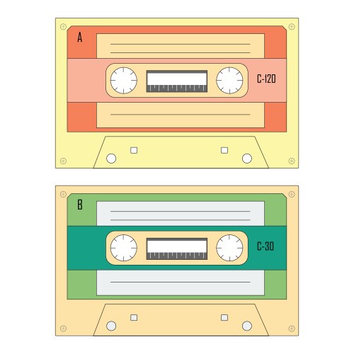 Audio cassette Royalty Free Vector Image - VectorStock
