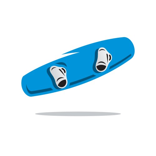 Wakeboarding girl cartoon Royalty Free Vector Image