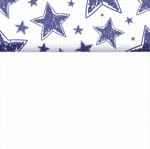Hand drawn stars seamless pattern Royalty Free Vector Image