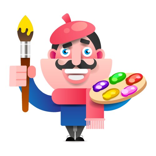 Artist boy Royalty Free Vector Image - VectorStock