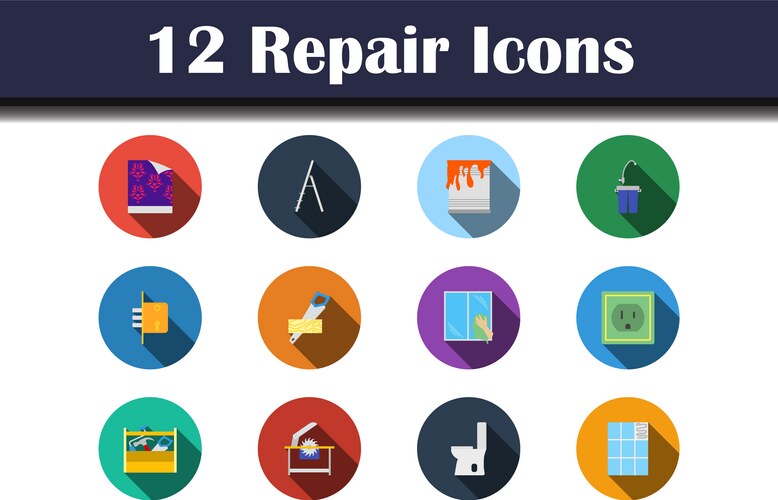 Repair icon set Royalty Free Vector Image - VectorStock