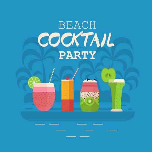 Smoothie flyers colorful smoothies poster fresh Vector Image