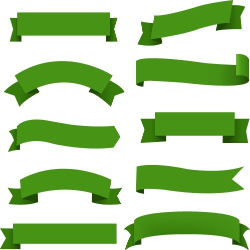 Collection of corner ribbons Royalty Free Vector Image