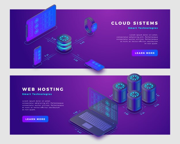Hosting Banner Vector Images (over 6,600)