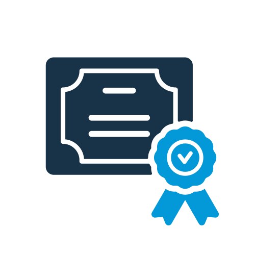 Blue driver license card icon Royalty Free Vector Image